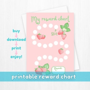 Reward Chart, Toddler Reward Chart Printable, Sticker Chart, Kids ...