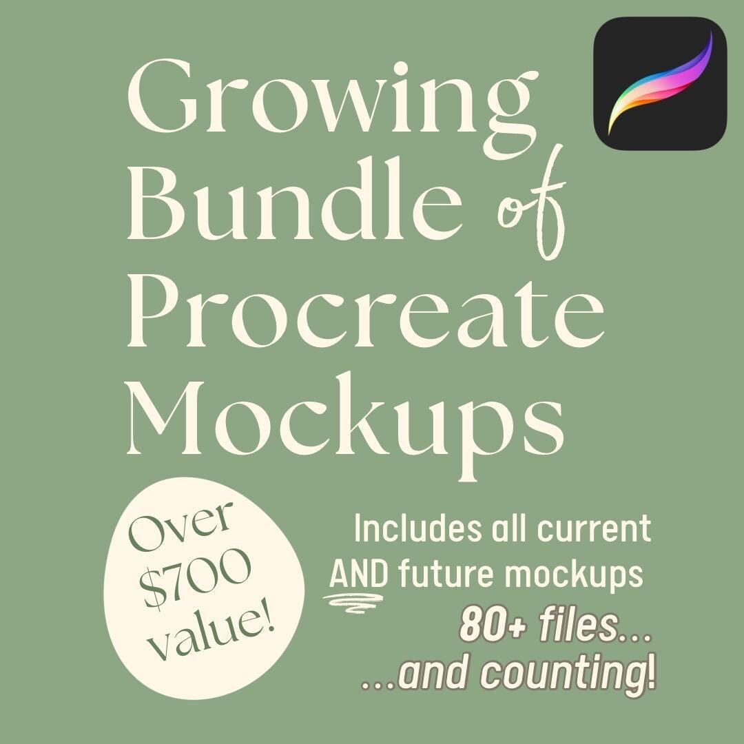 Procreate Mockups Growing Bundle, Mock-ups for Clothing, Accessories ...
