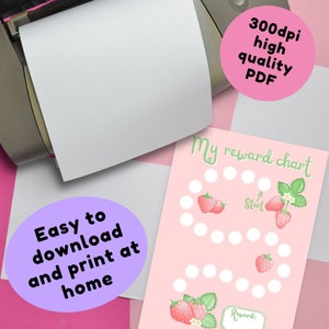 Reward Chart, Toddler Reward Chart Printable, Sticker Chart, Kids ...