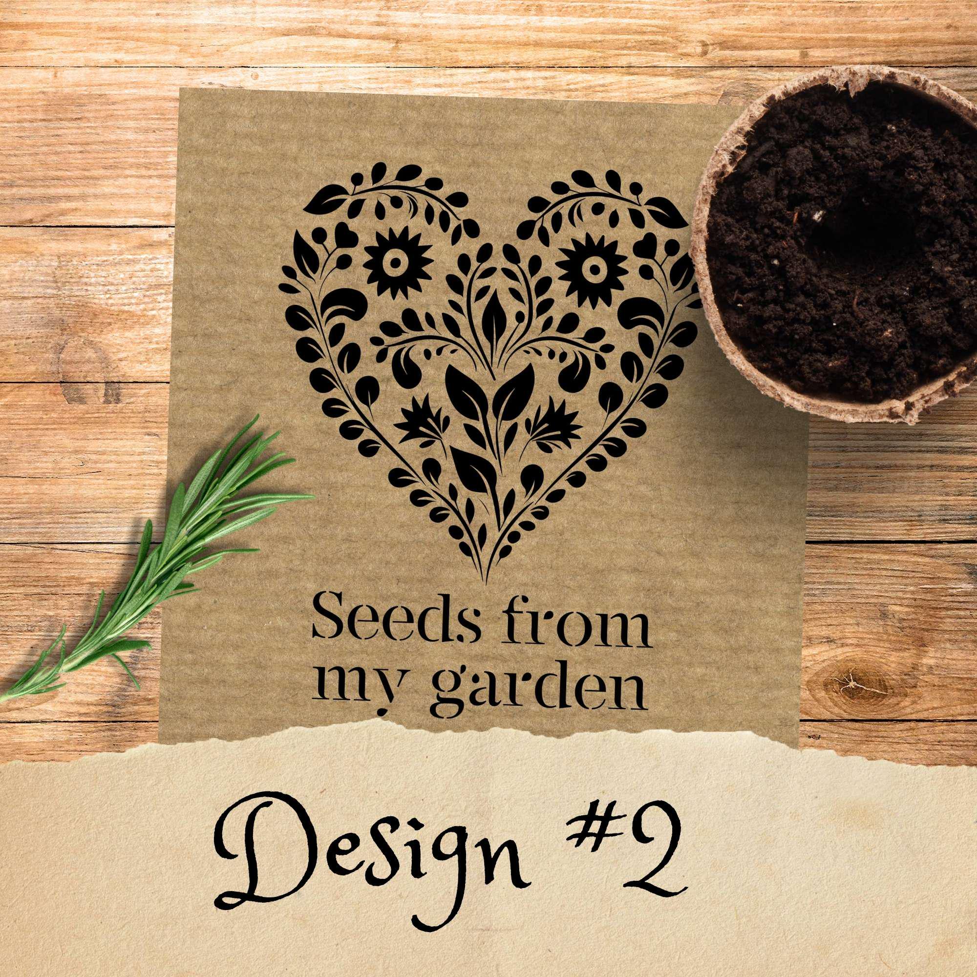 Seed Packet Printable Download, Vintage Heart Design Seed Sachets, DIY ...