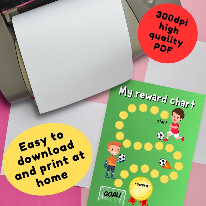 Reward Chart, Toddler Reward Chart Printable, Diy Sticker Chart, Kids ...