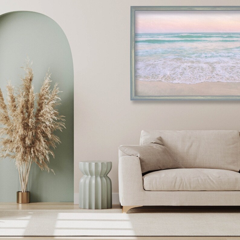 Frame TV Art, Beach Frame Tv Art, Pastel Colors Tv Art, Summer Decor ...
