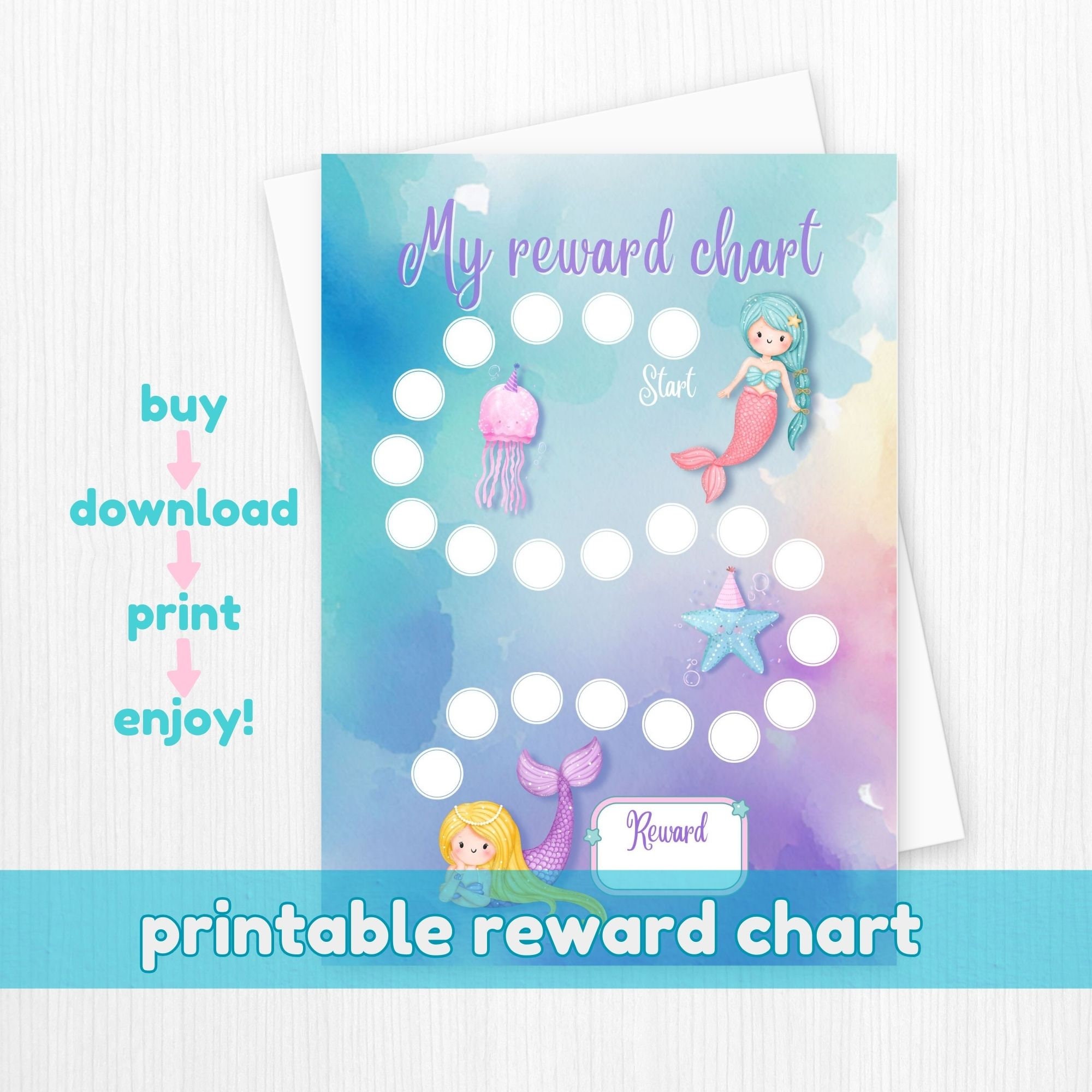 Reward Chart, Toddler Reward Chart Printable, Diy Sticker Chart, Kids ...