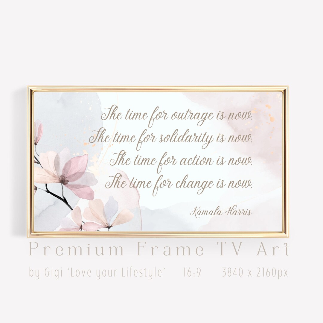 Kamala Harris Quote, Feminist Frame Tv Art, Motivational Poster, Kamala ...