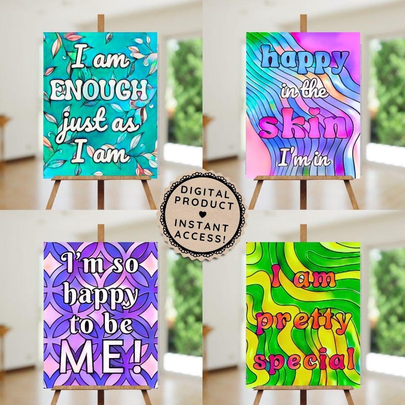 Self Love Sip and Paint BUNDLE With Instructions, Positive Affirmation ...