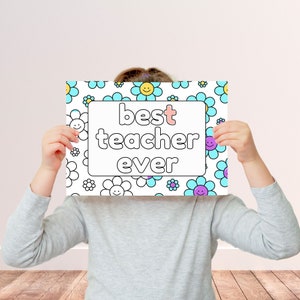 Best Teacher Appreciation Gift Printable, Kids Coloring Page, Colouring ...