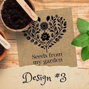 Seed Packet Printable Download, Vintage Heart Design Seed Sachets, DIY ...
