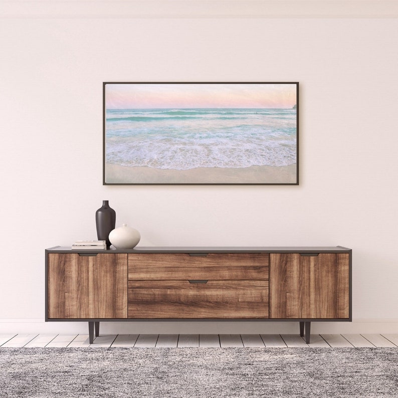 Frame TV Art, Beach Frame Tv Art, Pastel Colors Tv Art, Summer Decor ...