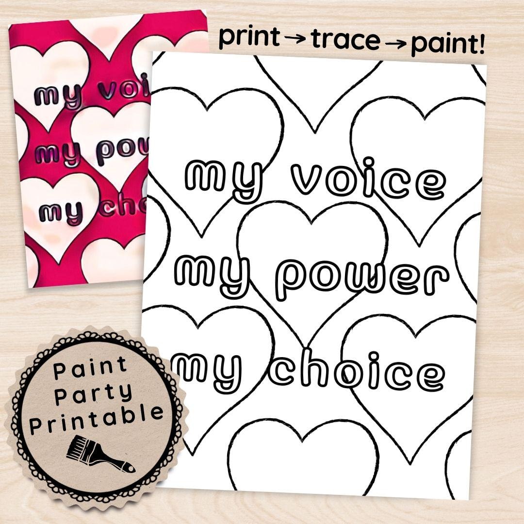 Self Love Paint & Sip Kit With Instructions, Empowering Girls Night ...