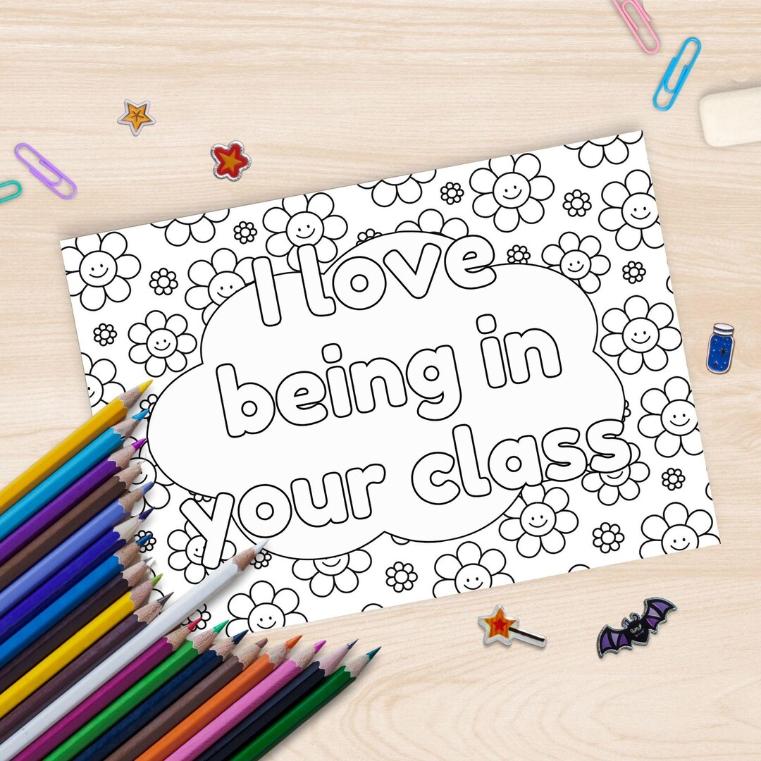 Best Teacher Appreciation Gift Printable, Kids Coloring Page, Colouring ...