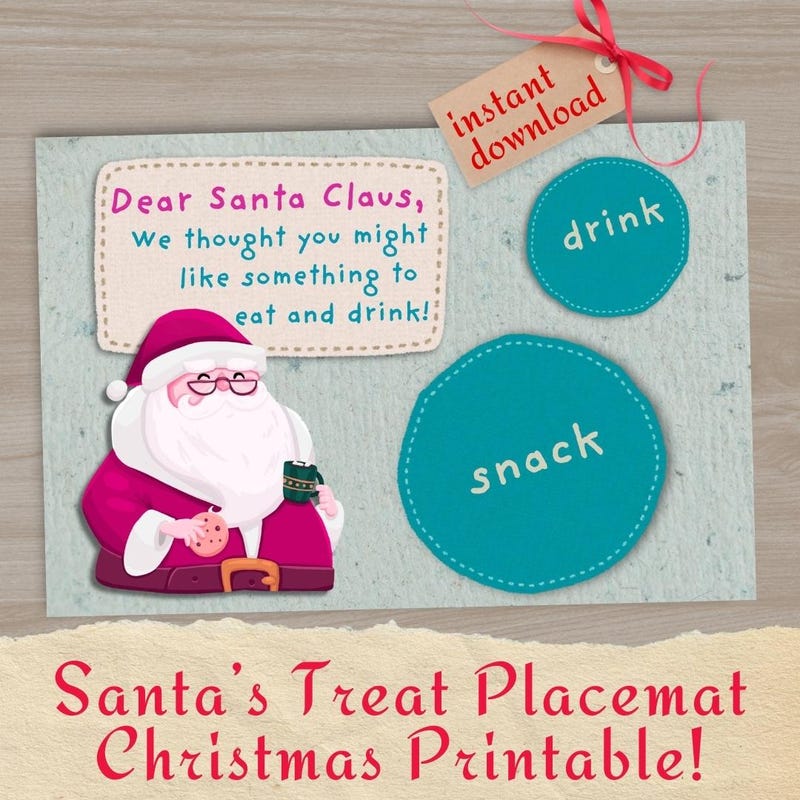 Dear Santa Placemat - Etsy