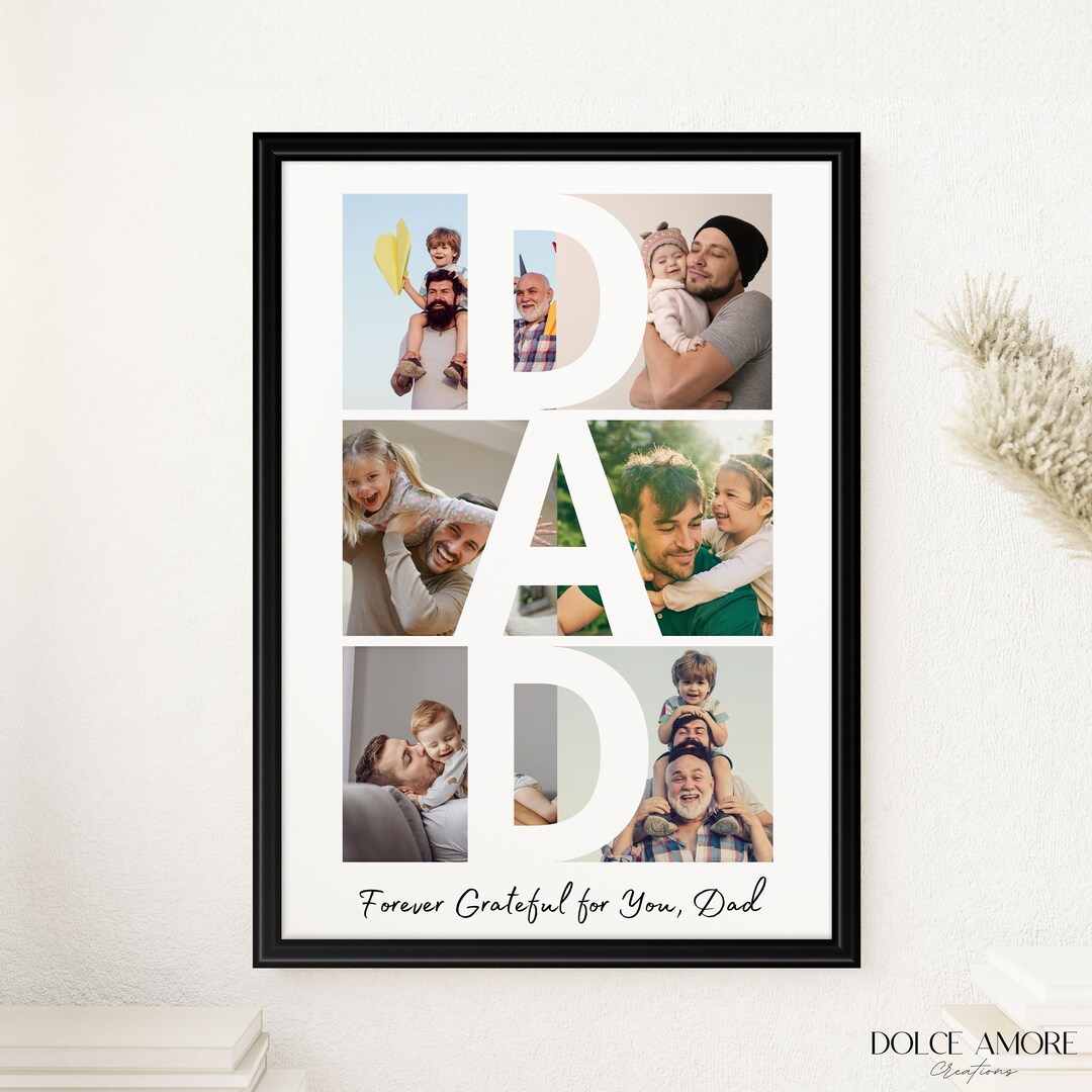 Custom Dad Portrait Fathers Day Gifts Dad Birthday Gifts Custom Fathers ...