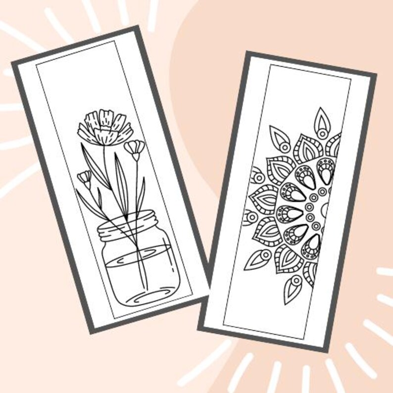 Color-your-own Bookmarks - Etsy