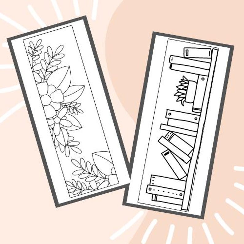 Color-your-own Bookmarks - Etsy