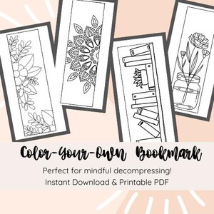 Color-your-own Bookmarks - Etsy