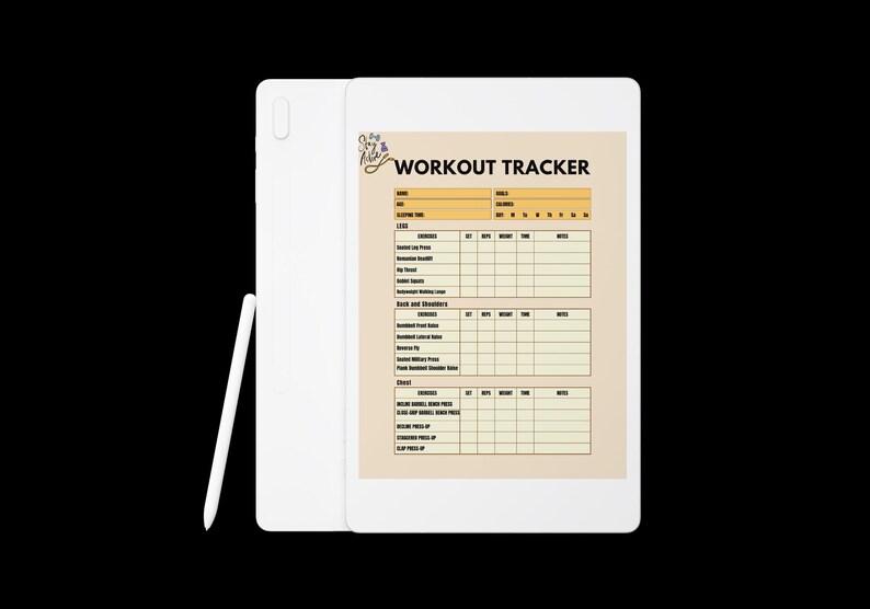 Weekly Workout Schedule Tracker Stay Organized and Achieve Your Fitness ...