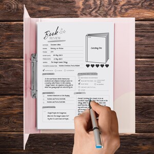 Printable Book Review Template, Stylish Reading Review, Reading Tracker ...