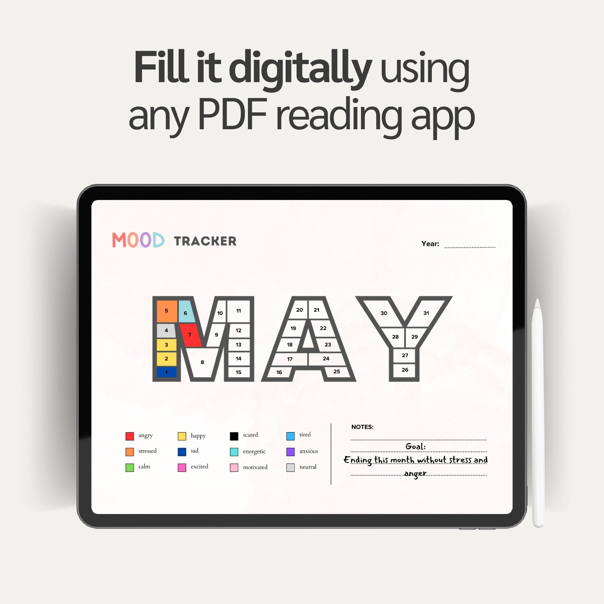 Monthly Mood Tracker, Printable Mental Health Log, School Counselor ...