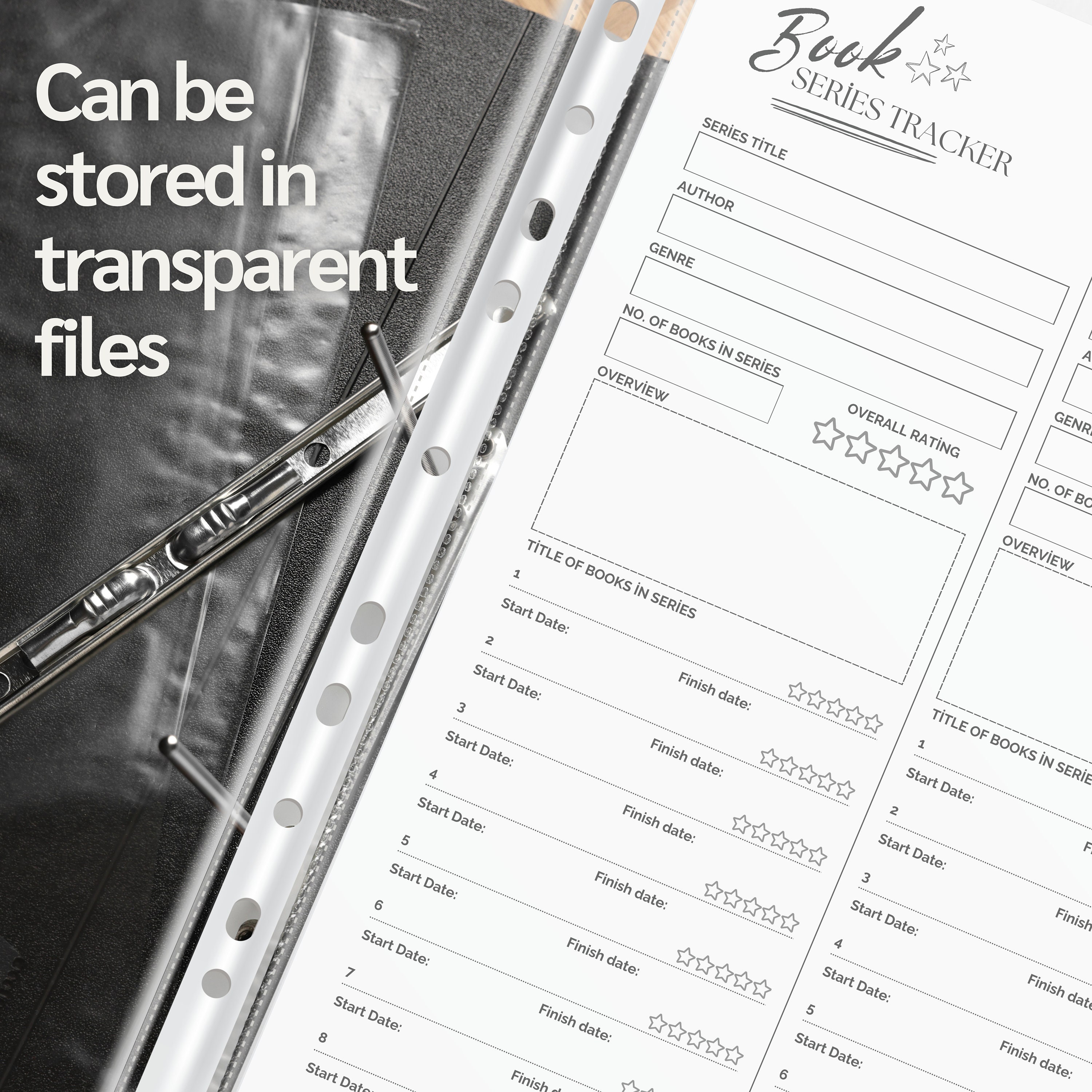 Book Series Tracker Printable Template, Book List, Reading Tracker ...