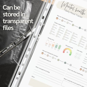Daily Mental Health Journal, Printable Mood Journal PDF, Mood Tracker ...