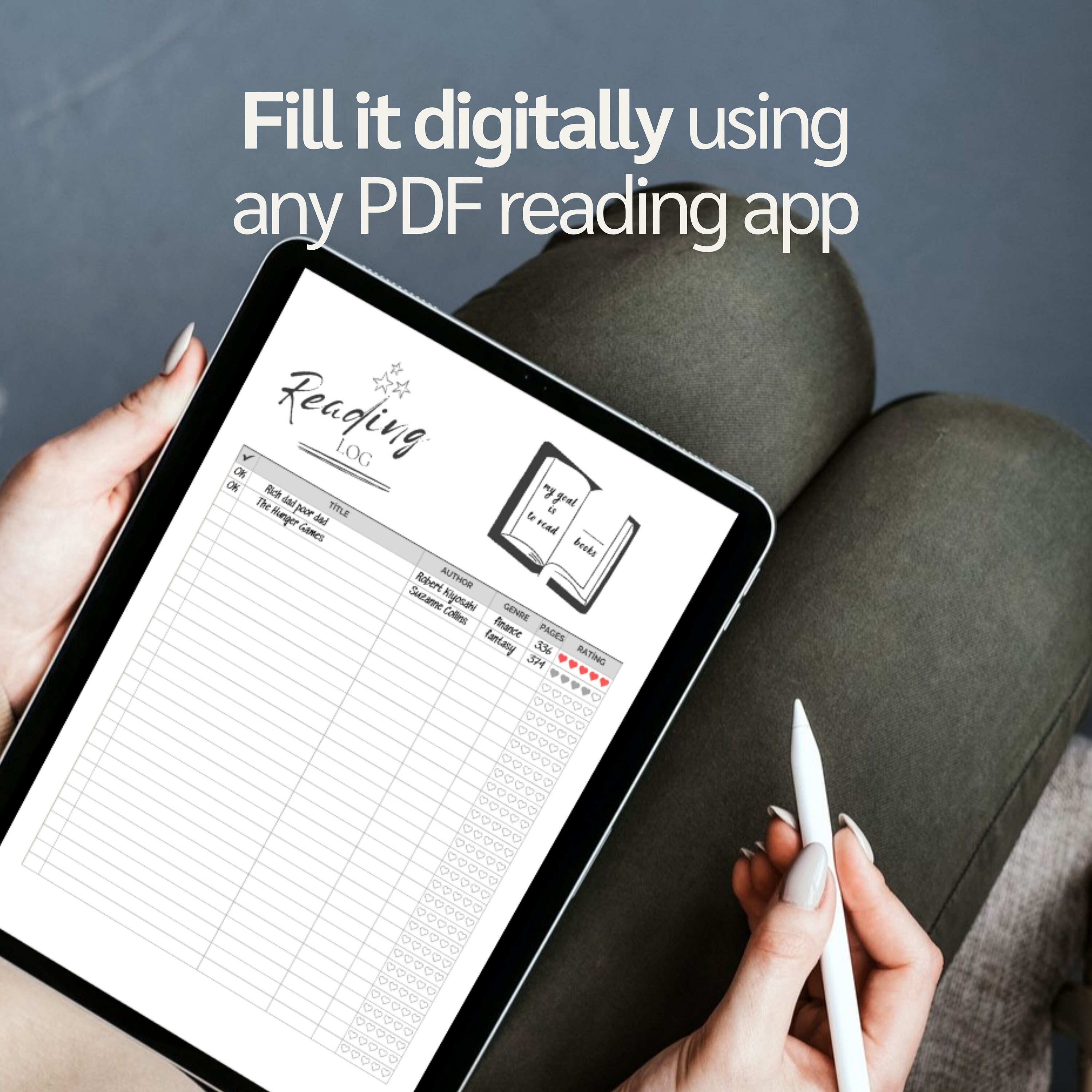 Reading Journal Printable, Reading Planner Bundle, Reading Tracker ...