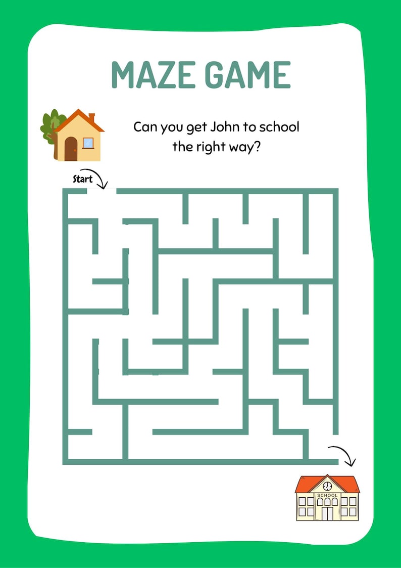 Printable Maze Worksheets for Kids – Fun Educational Puzzle Game PDF ...