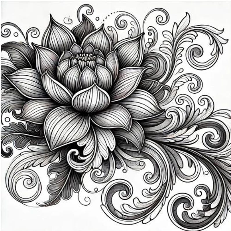10 Printable Flower Coloring Pages – Relax and Unleash Your Creativity ...