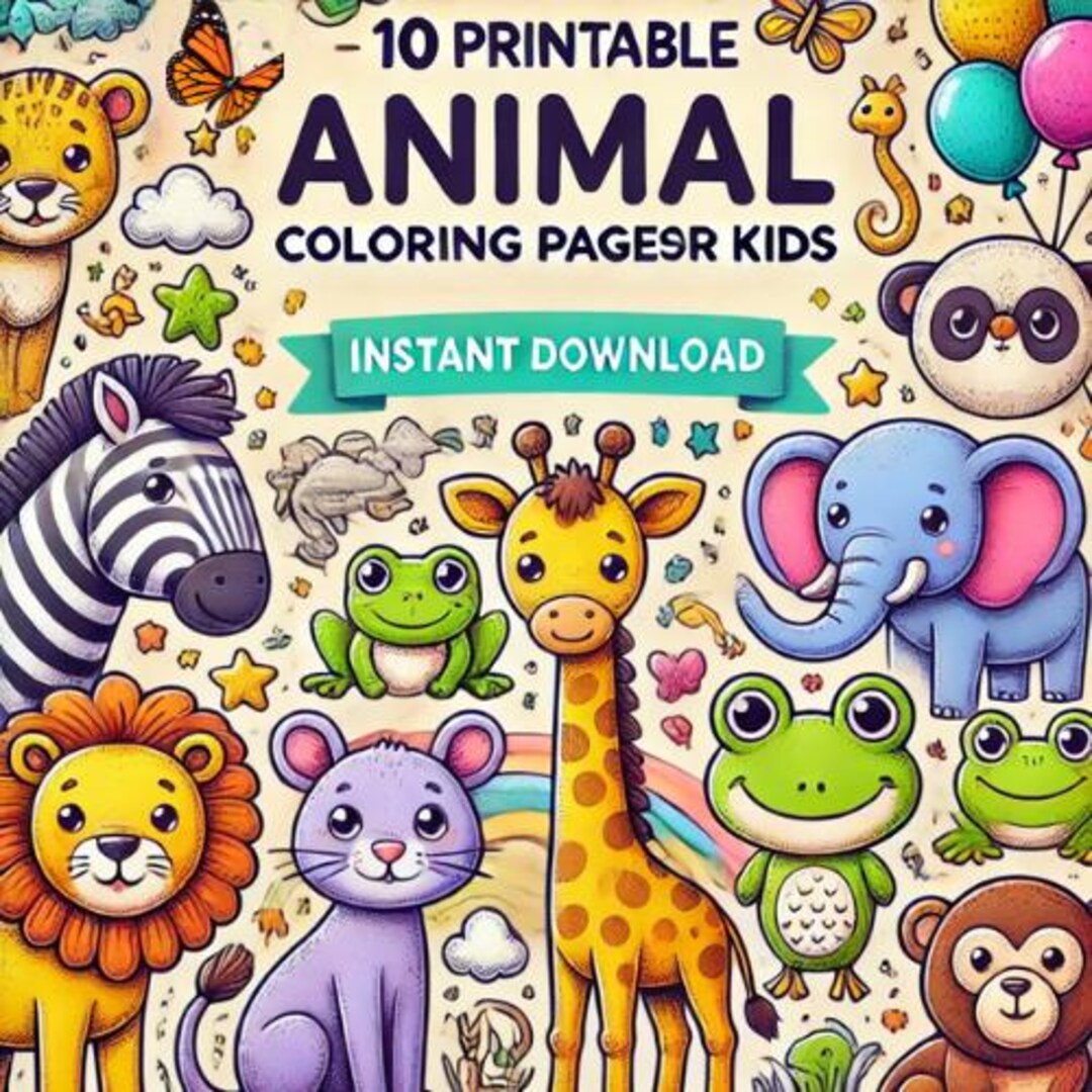 10 Printable Animal Coloring Pages – Fun & Educational Coloring for ...