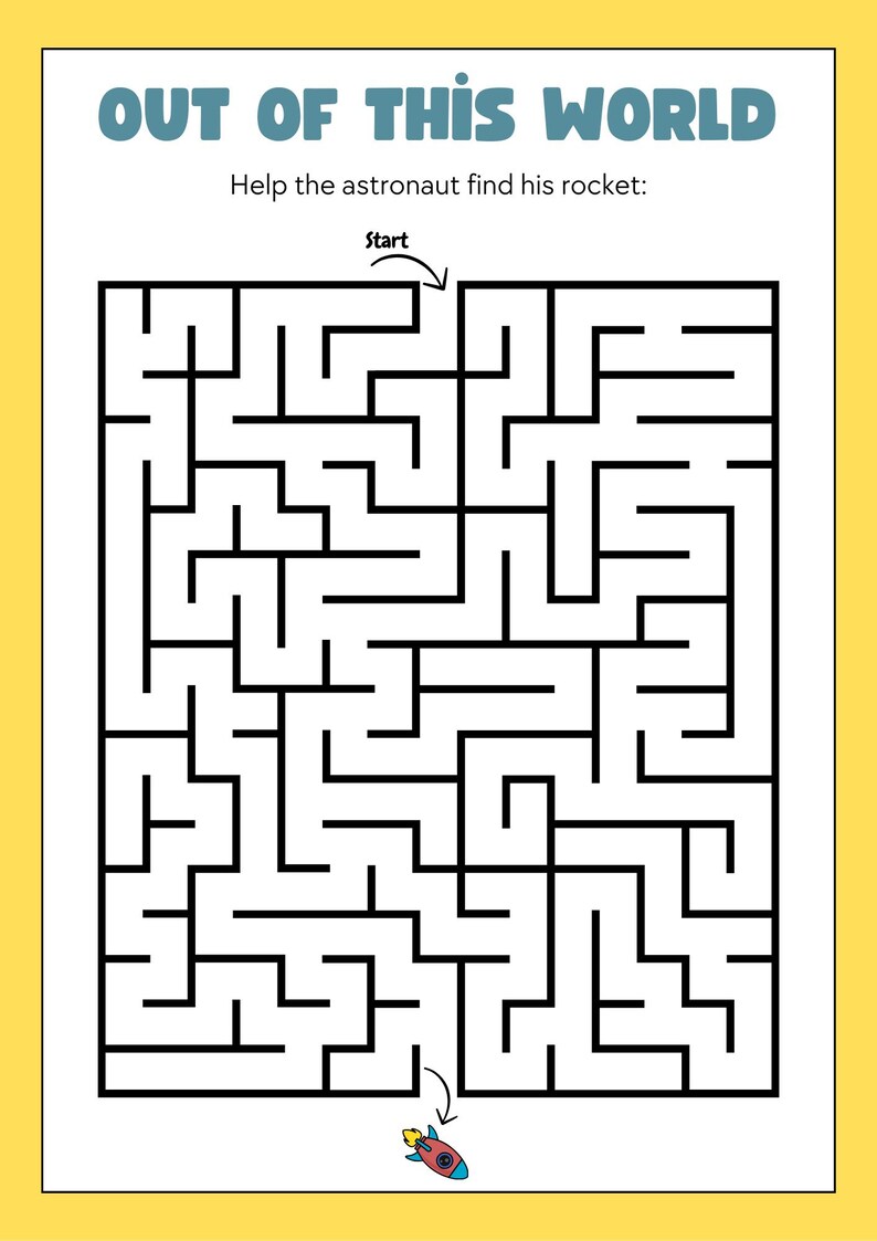 Printable Maze Worksheets for Kids – Fun Educational Puzzle Game PDF ...