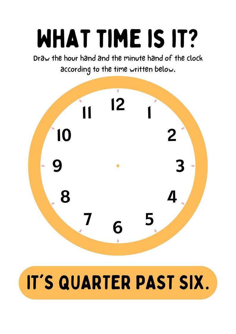 Telling Time Worksheets for Kids – Learn to Read Analog Clocks ...