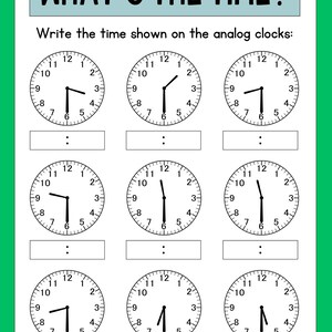 Telling Time Worksheets for Kids | Learn to Read the Clock | Hour ...