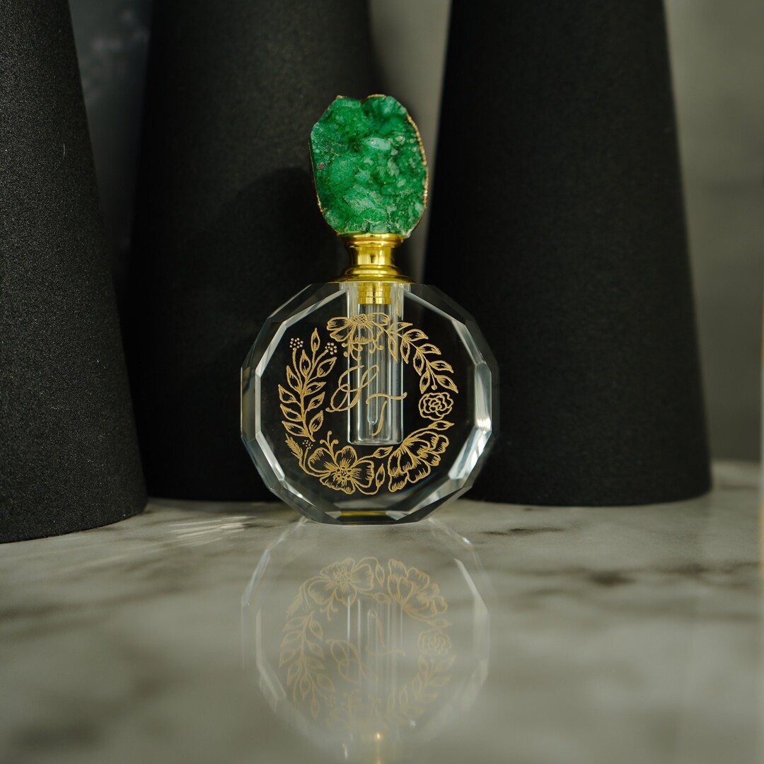 Personalized Agate Perfume Oil Bottle, Customized Wedding Gift, Mother ...