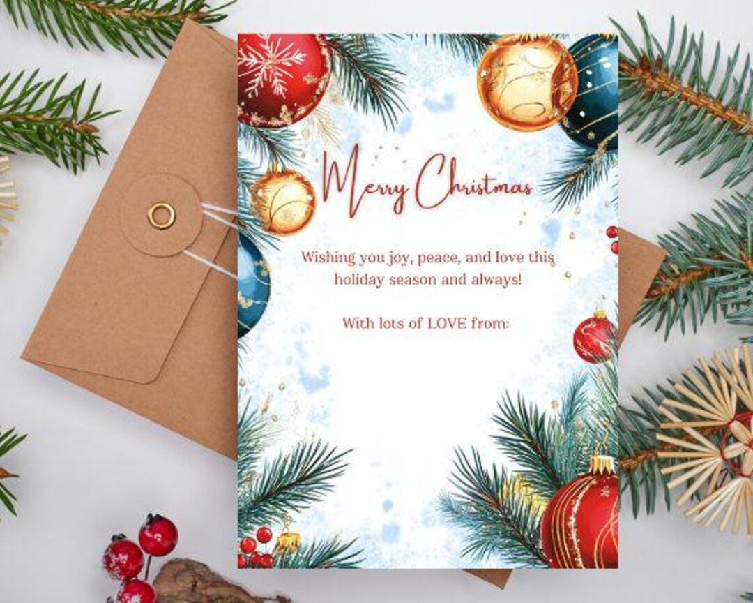 Christmas Card, Holiday Greeting, Fully Editable in Canva - Etsy