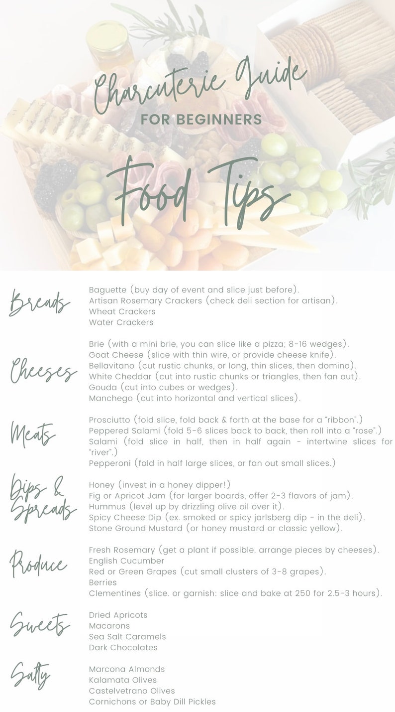 Charcuterie Guide Tutorial For Beginners Digital Download Etsy