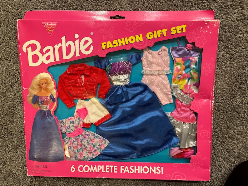 Mattel Barbie 6 Complete Fashion Outfits Gift Set - Etsy