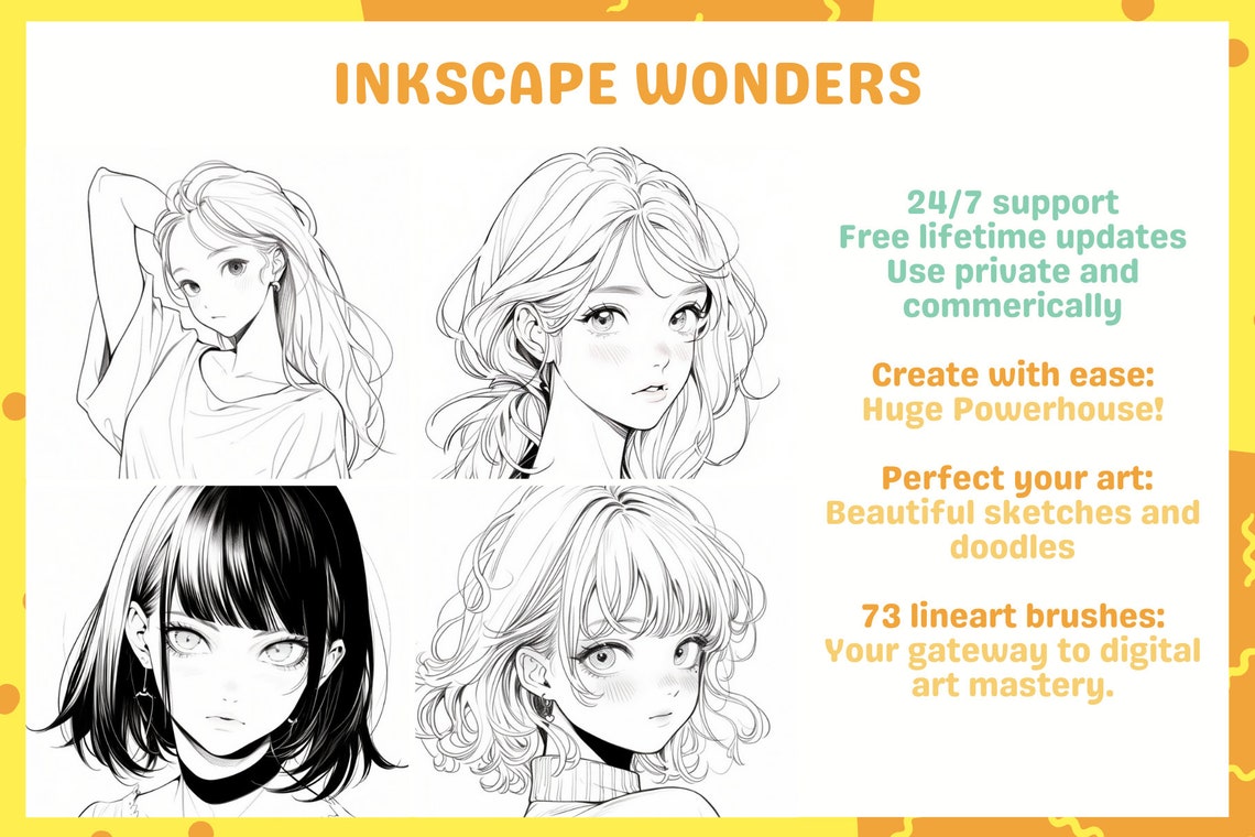 Procreate Brushes: Lineart Lab Pack, 73 Lineart Brushes for Mastering ...