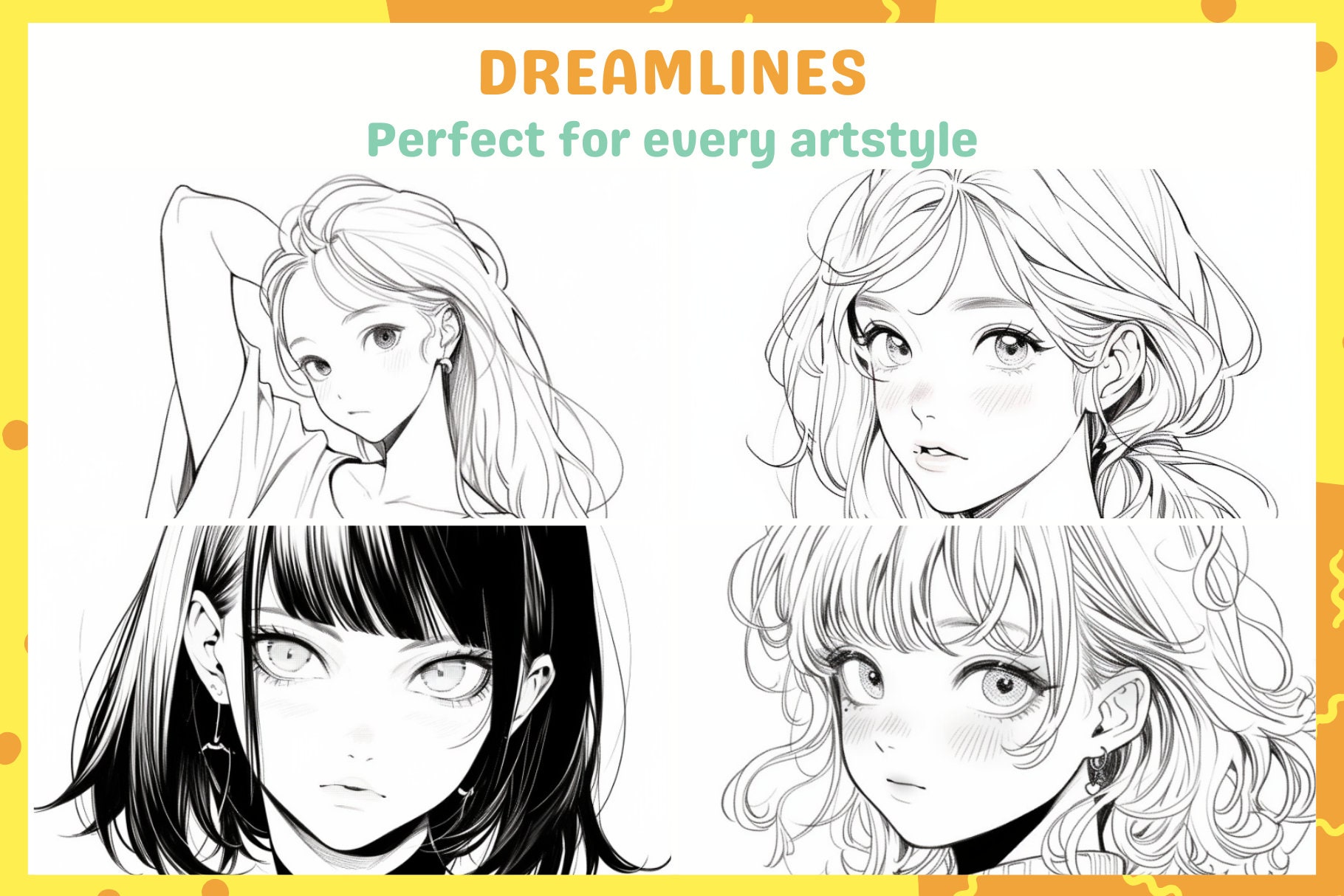 Procreate Brushes: Lineart Lab Pack, 73 Lineart Brushes for Mastering ...