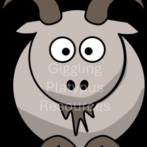 Cute Digital PNG Gary Goat Images (4) Transparent Background. Use in ...