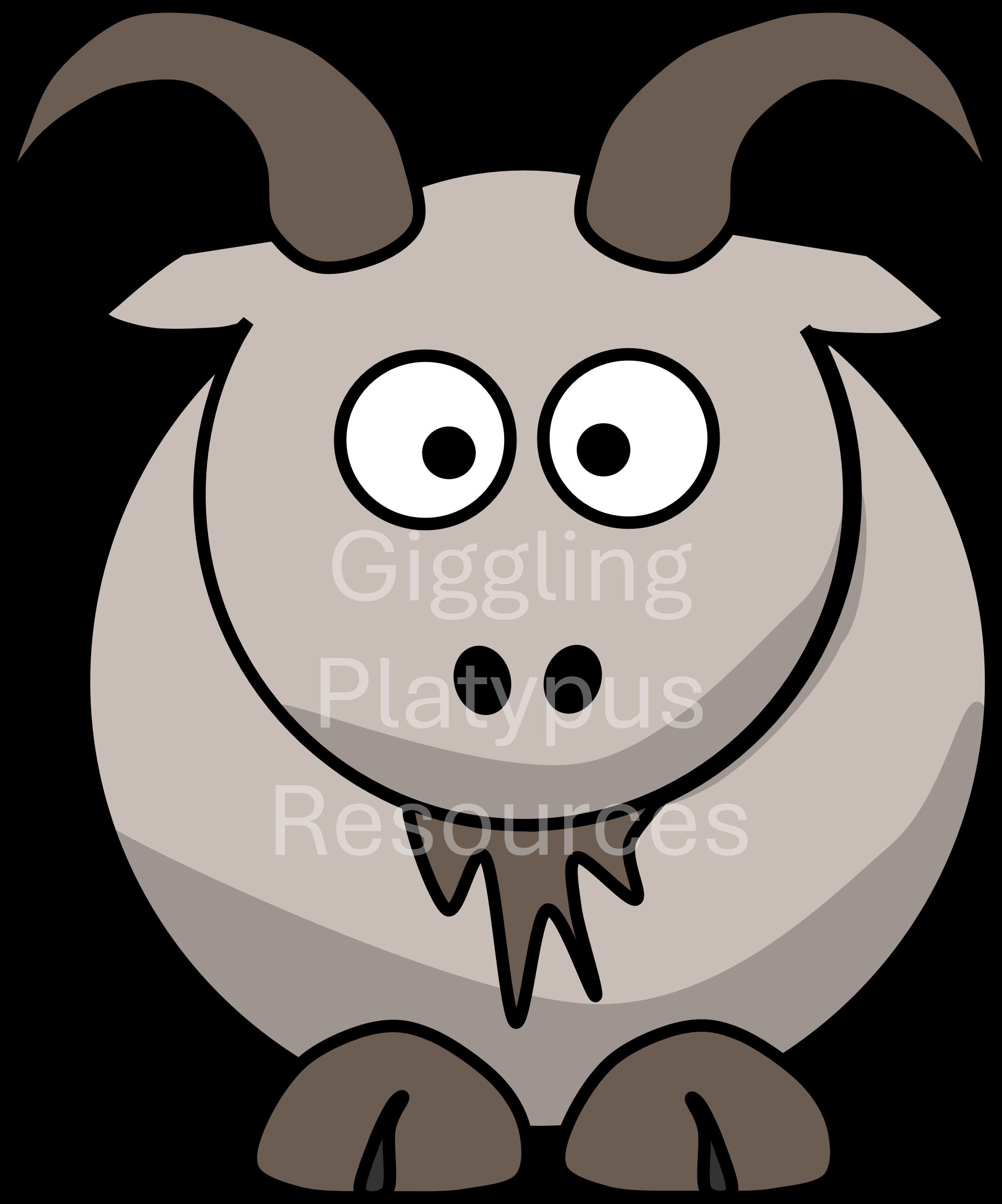 Cute Digital PNG Gary Goat Images (4) Transparent Background. Use in ...