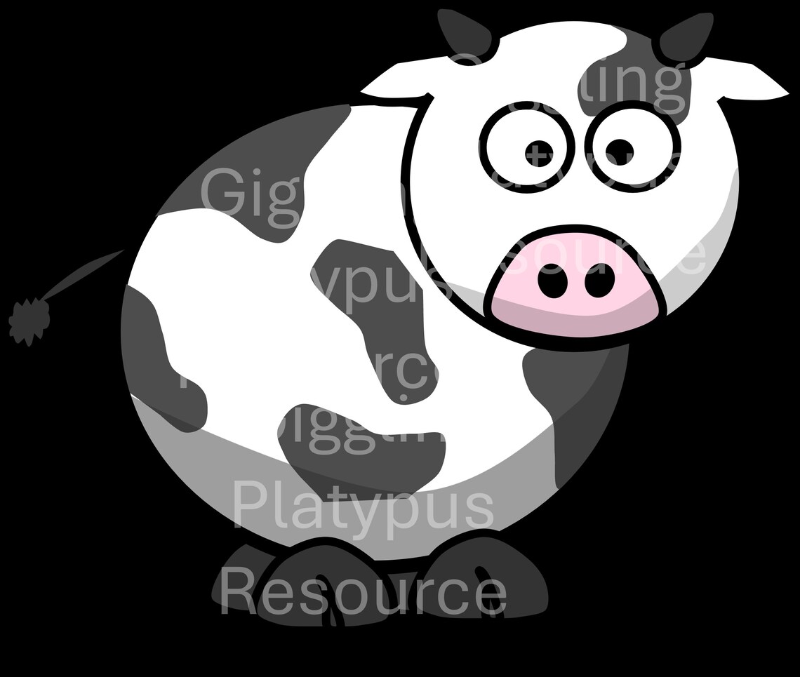 Cute Digital PNG Charli Cow Images 4 Transparent Background. Use in ...