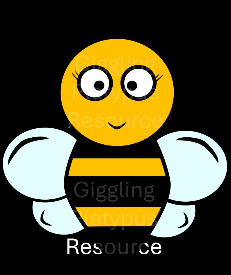 Cute Digital PNG Beatrice Bee Images (4) Transparent Background. Use in ...