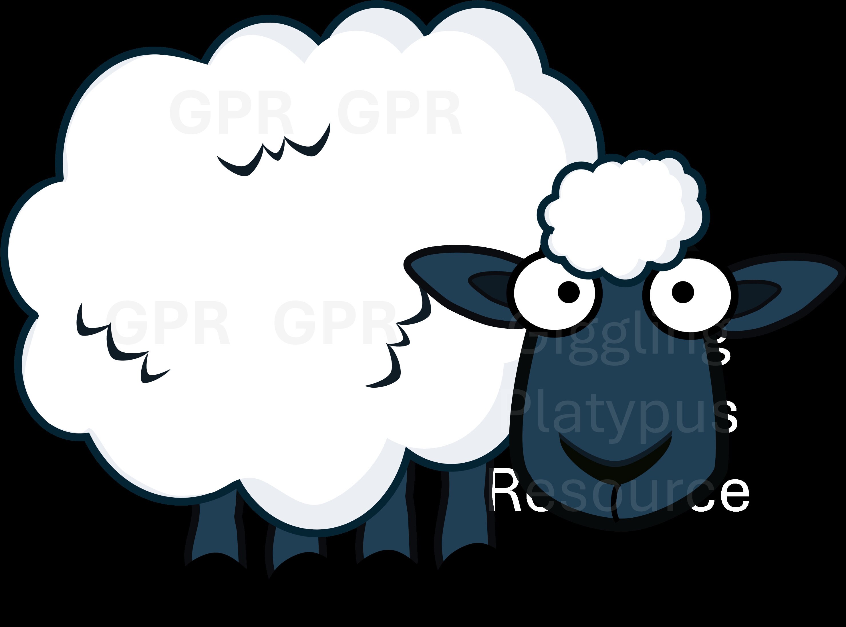 Cute Digital PNG Sammy Sheep Images 4 Transparent Background. Use in ...