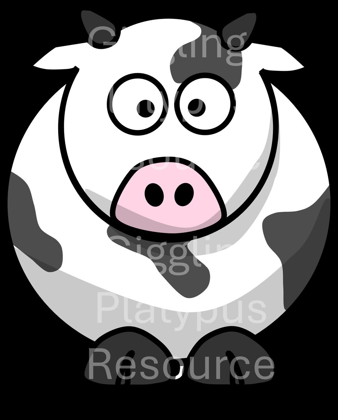 Cute Digital PNG Charli Cow Images 4 Transparent Background. Use in ...