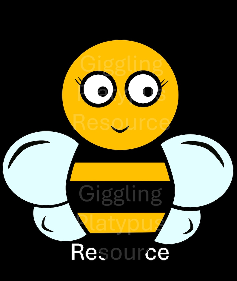 Cute Digital PNG Beatrice Bee Images (4) Transparent Background. Use in ...