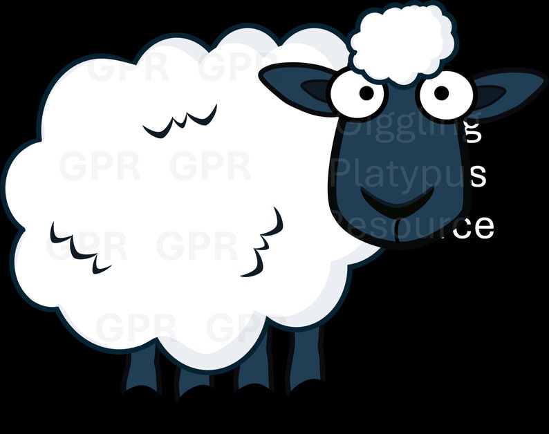 Cute Digital PNG Sammy Sheep Images 4 Transparent Background. Use in ...