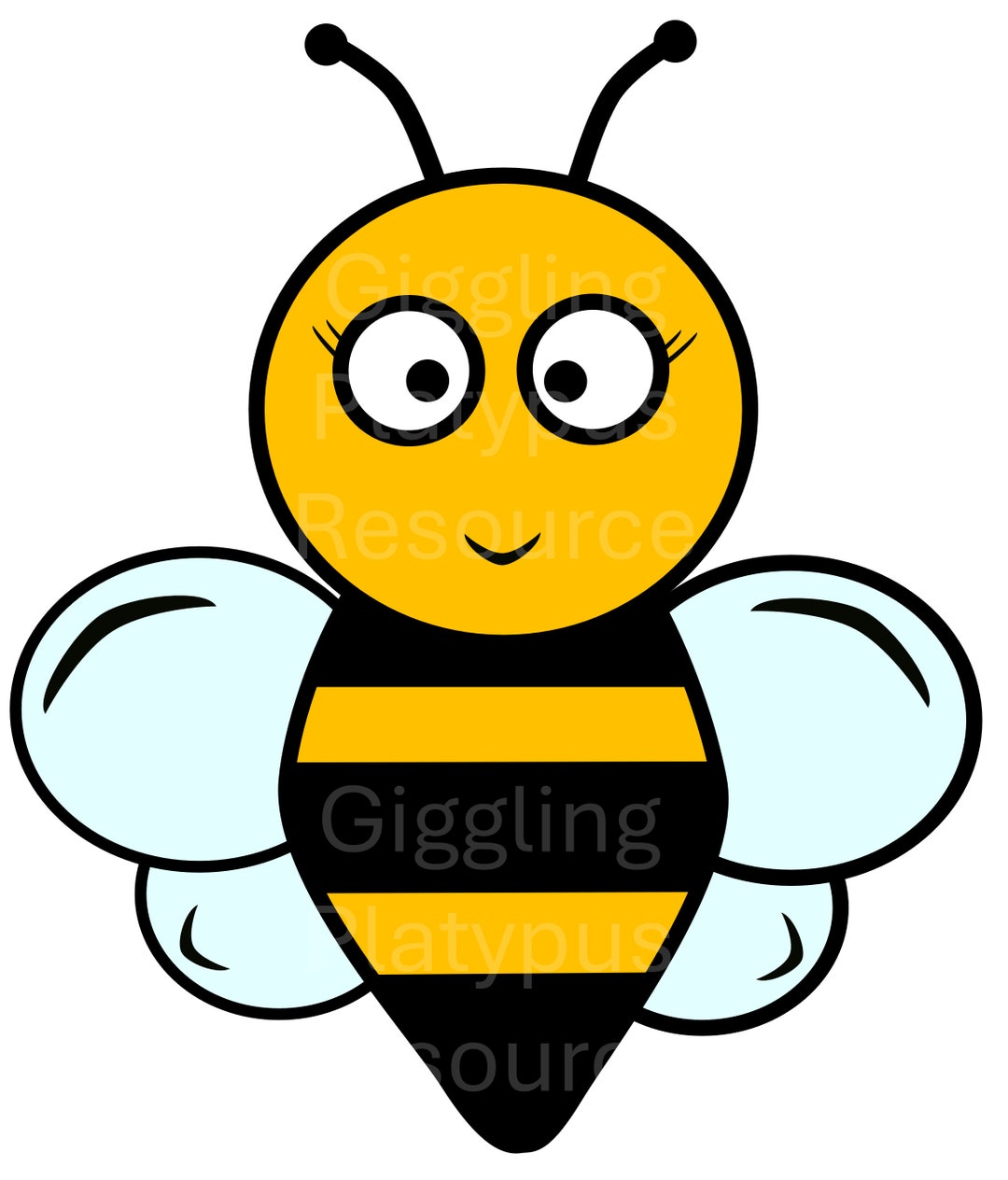 Cute Digital PNG Beatrice Bee Images 4 Transparent Background. Use in ...