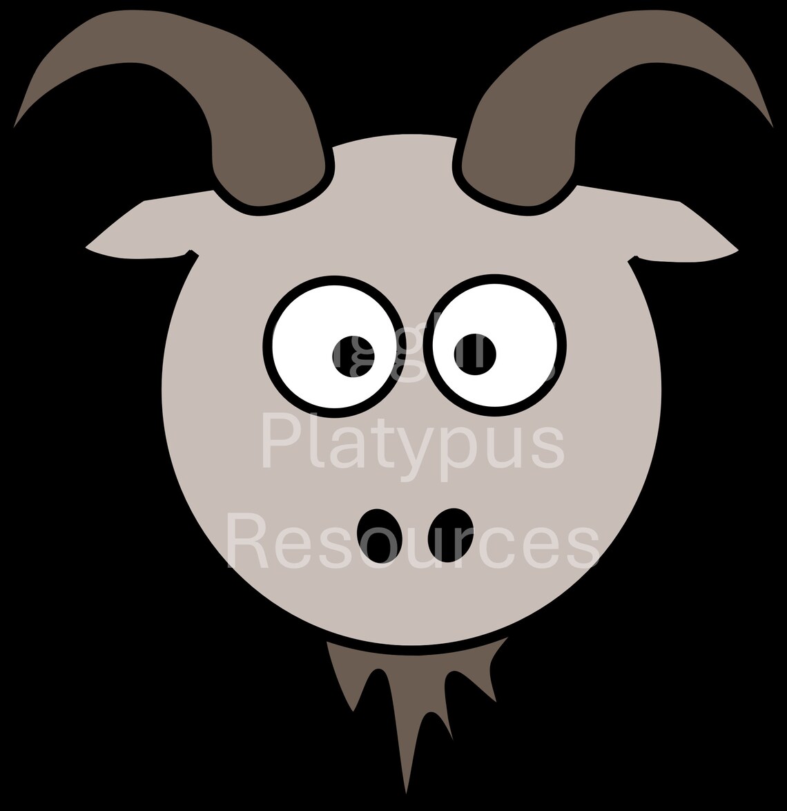 Cute Digital PNG Gary Goat Images (4) Transparent Background. Use in ...
