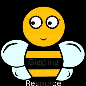 Cute Digital PNG Beatrice Bee Images (4) Transparent Background. Use in ...