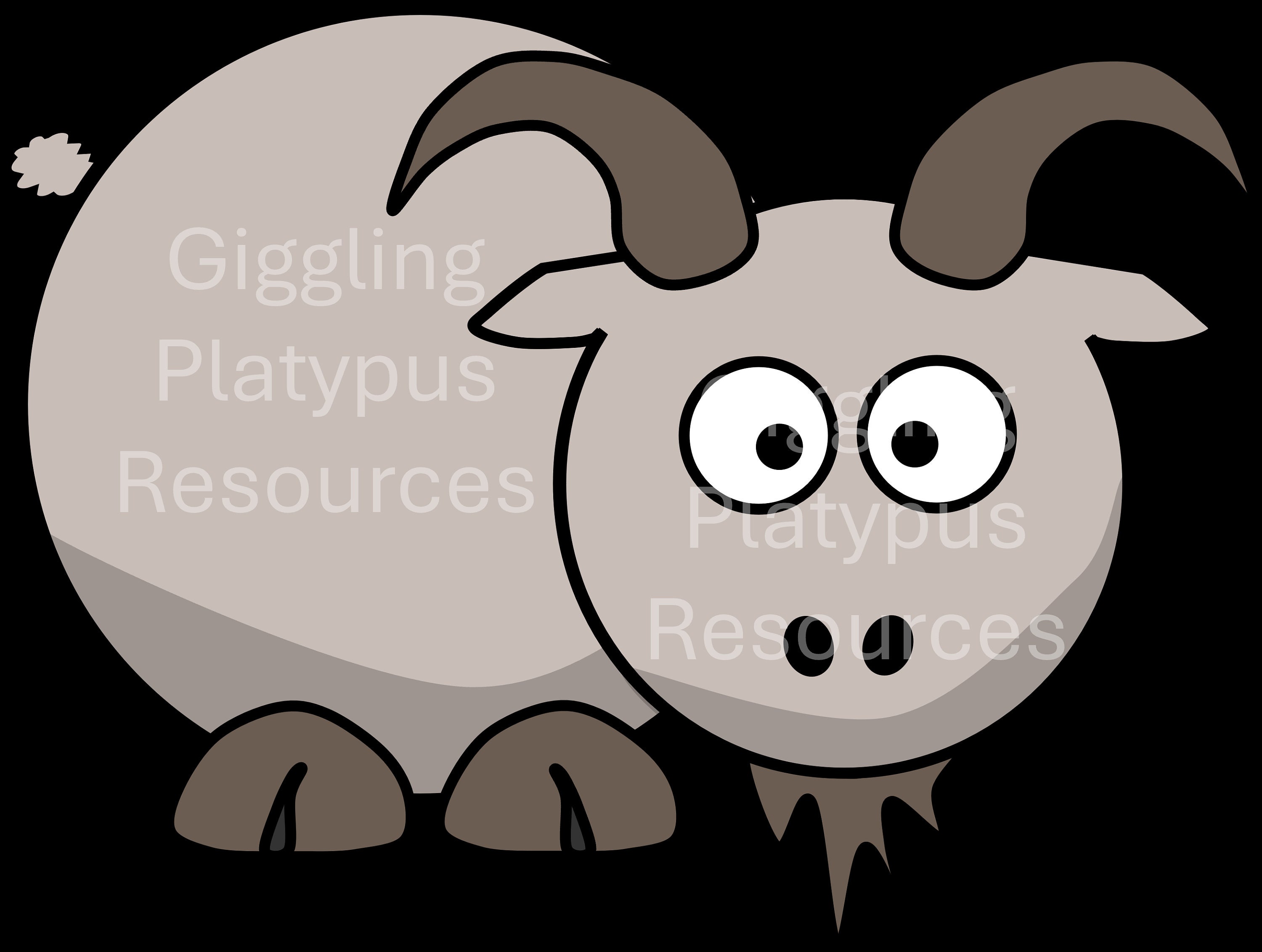 Cute Digital PNG Gary Goat Images (4) Transparent Background. Use in ...