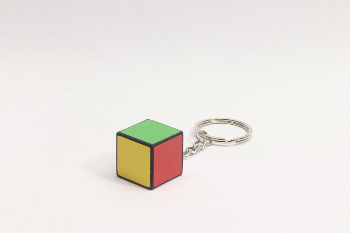 1x1x1 Rubik's Cube Keychain - Etsy